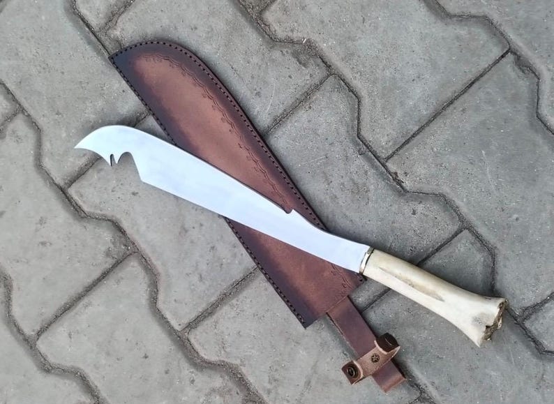 Predator 2 Movie Replica Handmade Knife With Gut Hook - Rambo Style ...