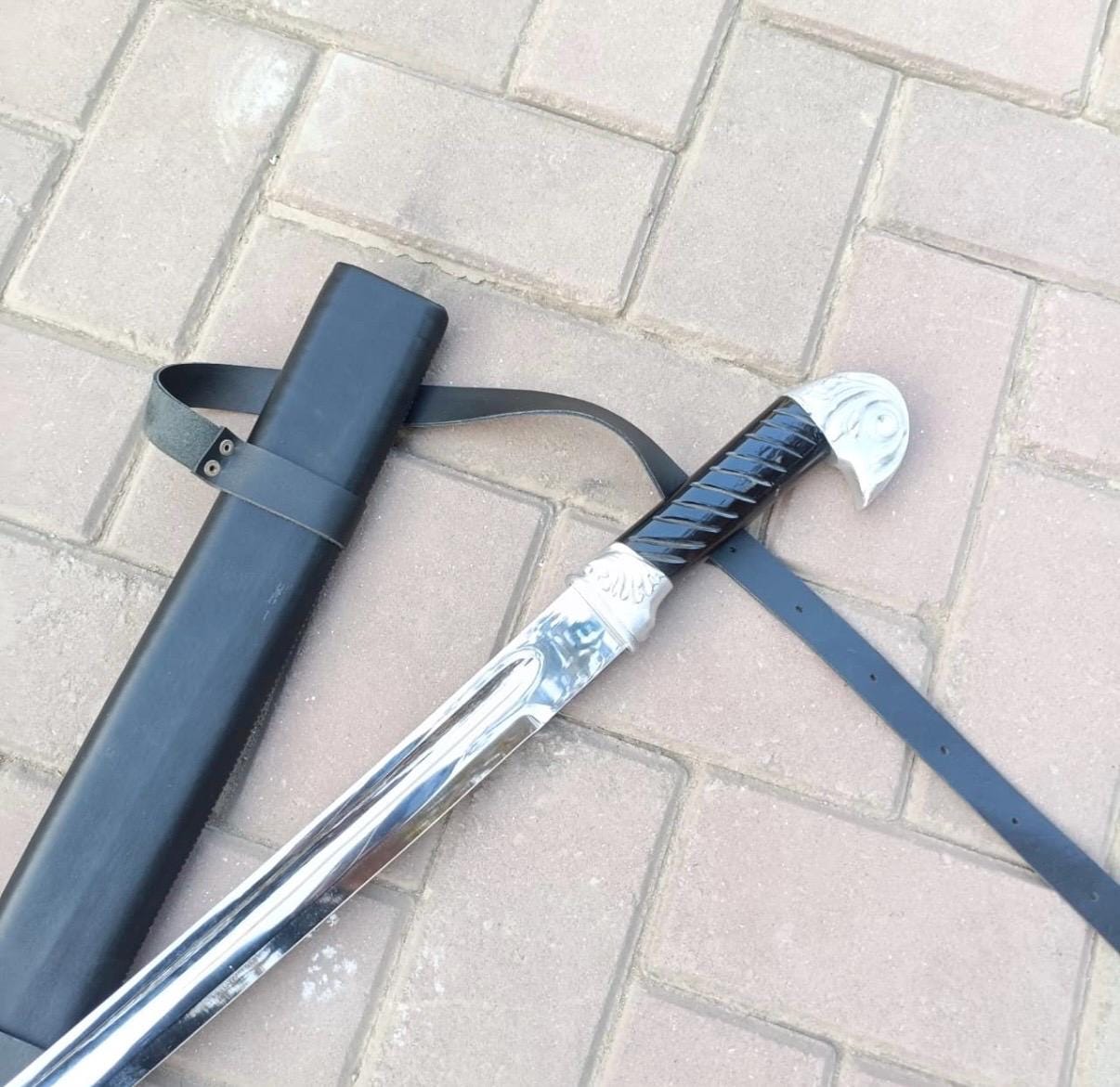 Handmade Shashka Sword Russian Cossack Saber Paul Chen 1881 Stainless ...