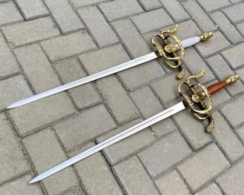 Highlander Scottish Handmade Sword Replica With Gold Hilt - Salamanca ...