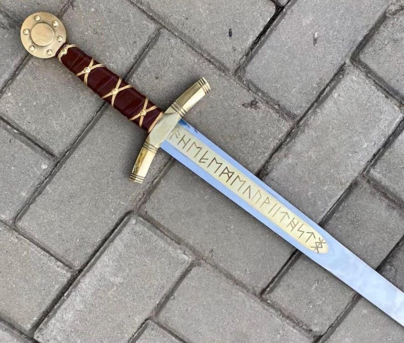 Merlin Excalibur Sword Replica Handmade Medieval Collectible - Knight ...