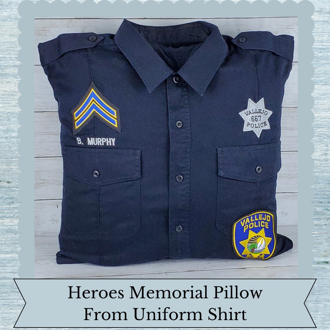Heroes Memorial Police Uniform Pillows Custom Memory Pillows Pillows ...