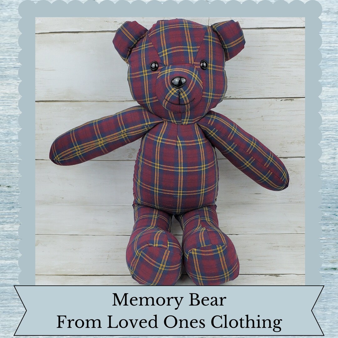Custom Memory Bear Teddy Bear From Loved Ones Clothing Rememberance ...