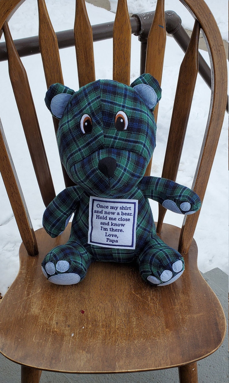 Custom Memory Bear Teddy Bear From Loved Ones Clothing - Etsy