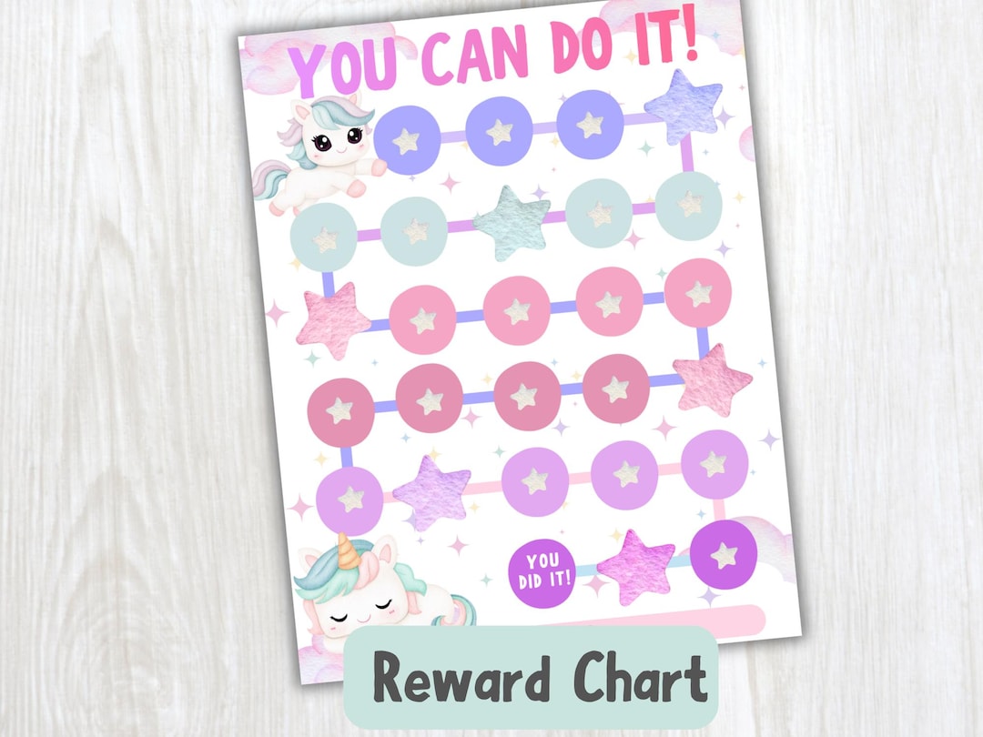 Unicorn Reward Chart Printable for Kids, Routine Tracker, Toddler ...