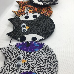 Cute Fabric Owl Garland Banner Bunting Halloween Spooky Goth Purple ...