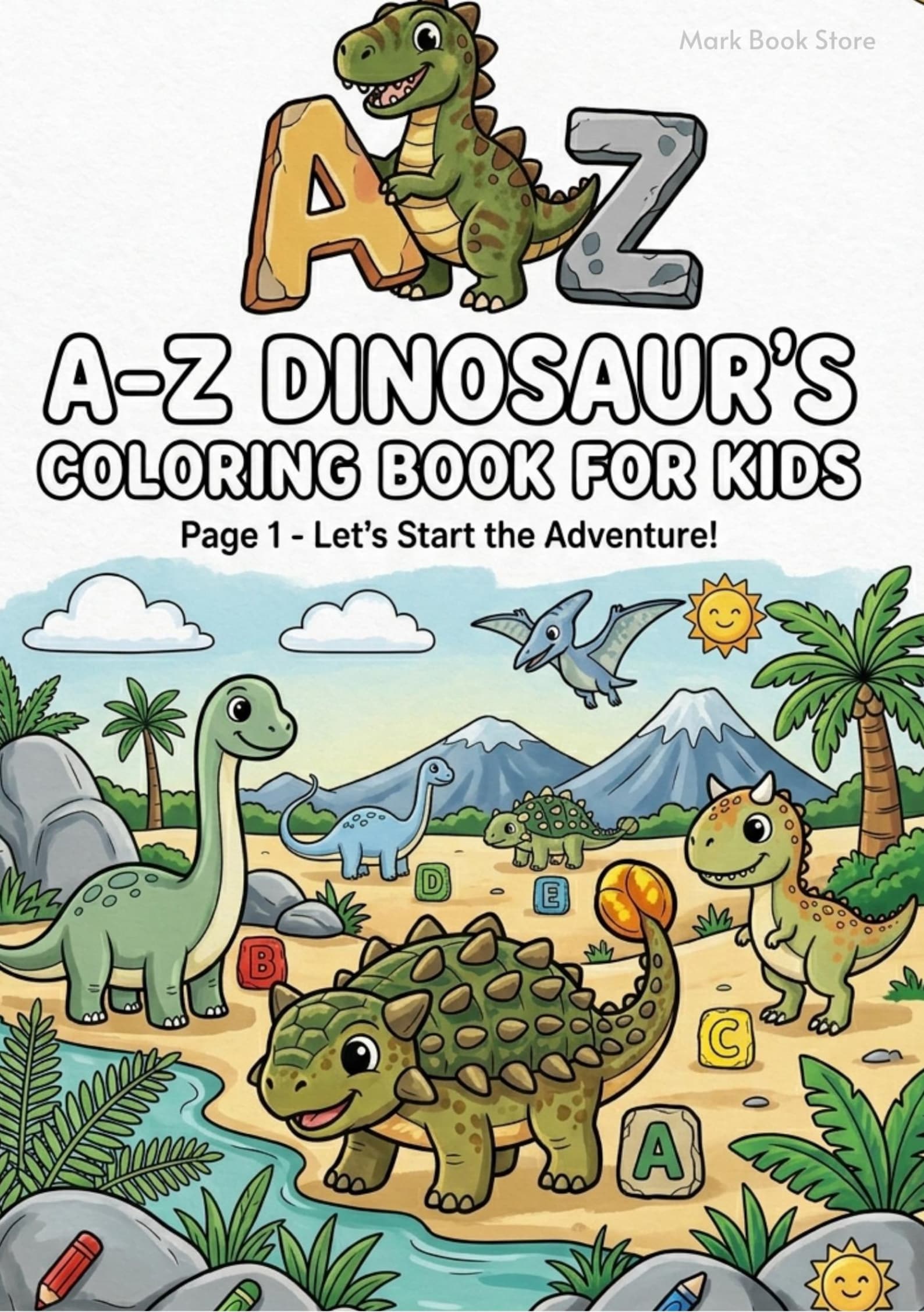 A to Z Dinosaur Drawing Book for Kids | Alphabet Dinosaur Tracing ...