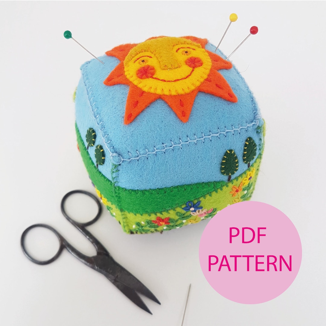 Felt Pin Cushion PDF Pattern, Printable Sewing Pattern, Felt Craft ...
