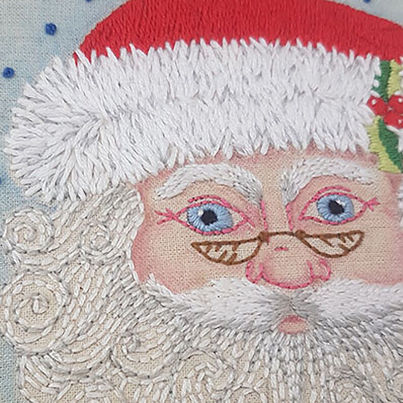 Santa Claus Hand Embroidery Printable Pattern Christmas | Etsy