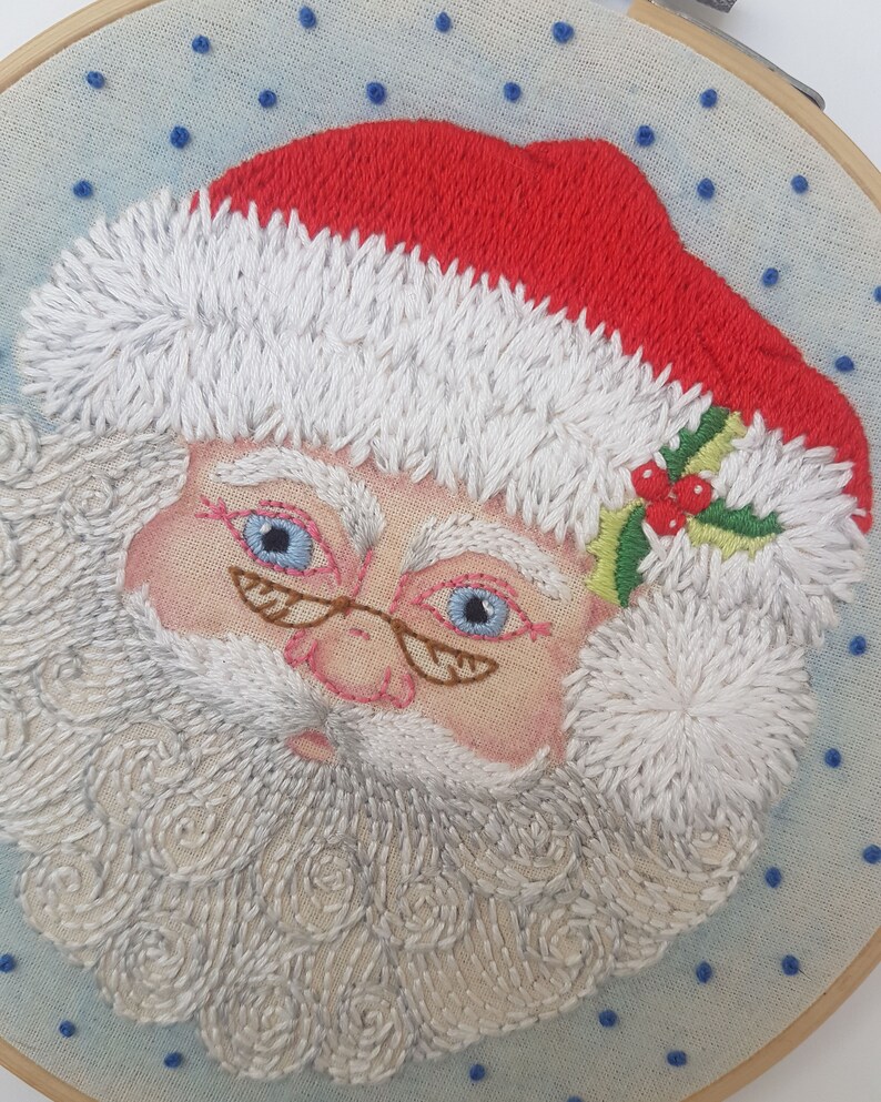 Santa Claus Hand Embroidery Printable Pattern Christmas | Etsy