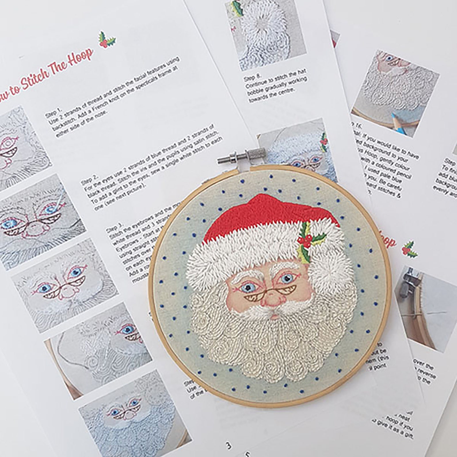 Santa Claus Hand Embroidery Printable Pattern Christmas | Etsy