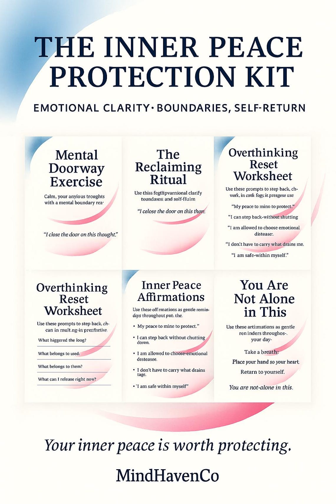 Inner Peace Protection Kit – Emotional Clarity & Overthinking Relief ...