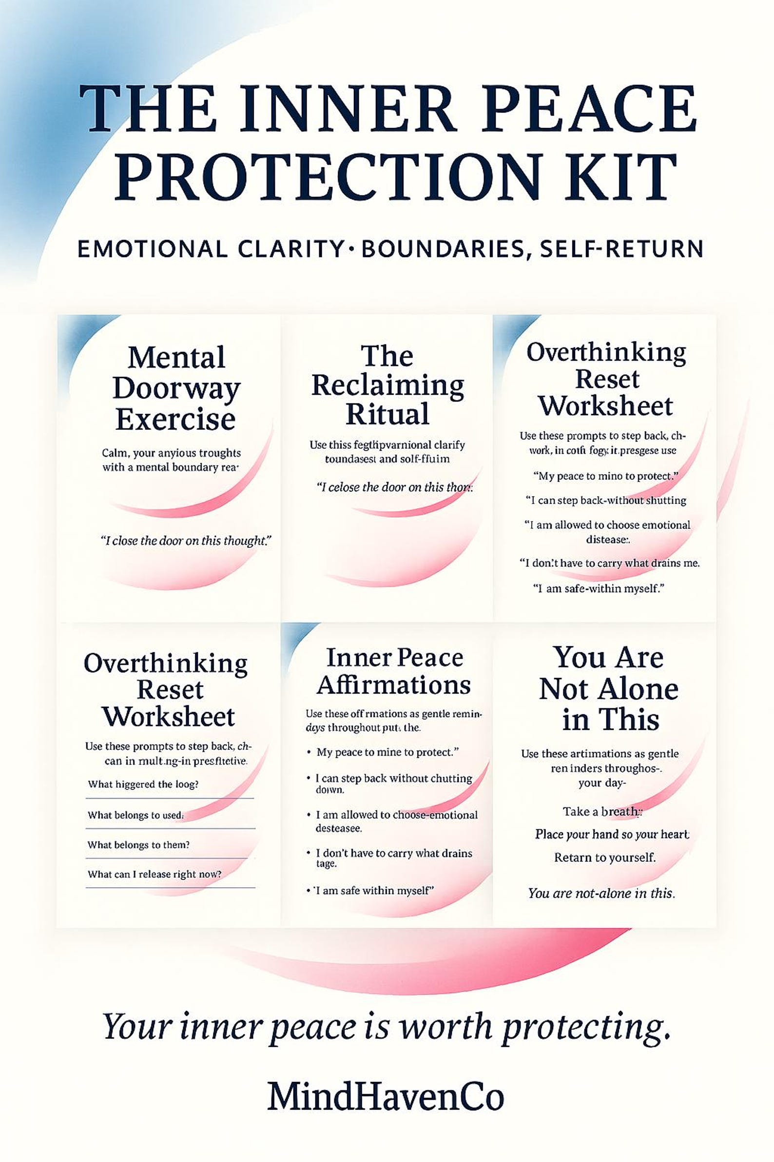 Inner Peace Protection Kit – Emotional Clarity & Overthinking Relief ...