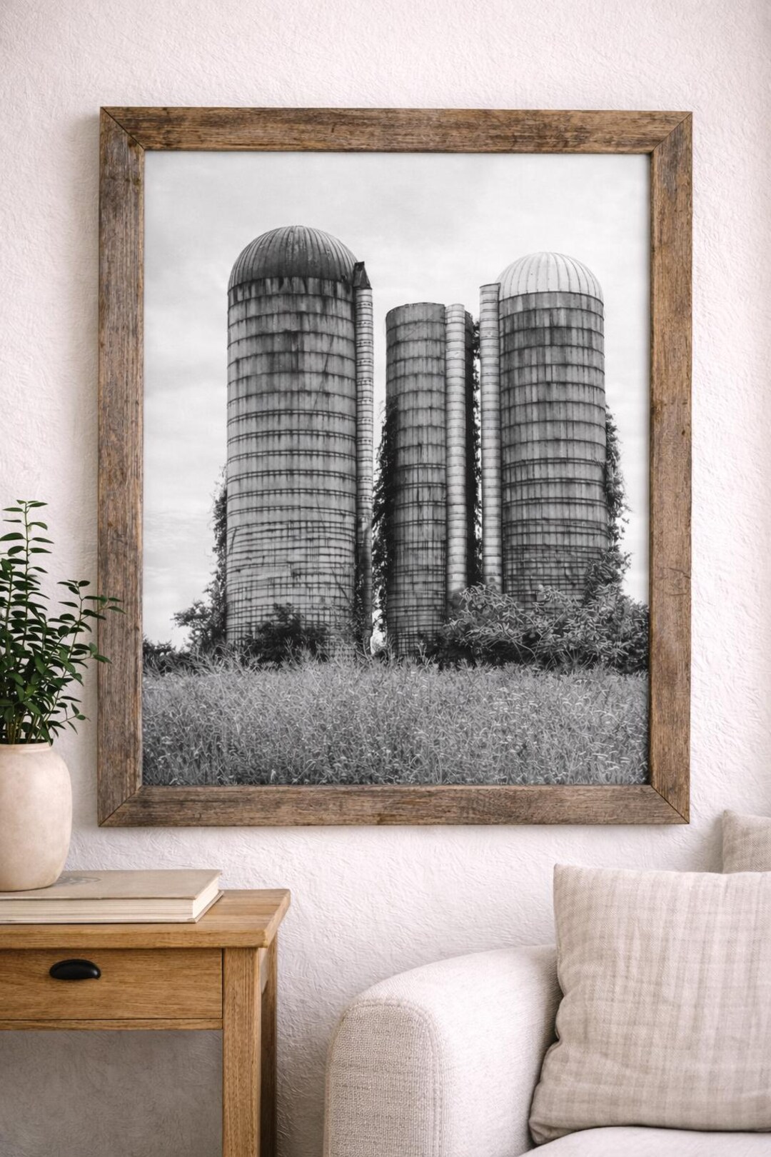 Farm Silos Photography Print | New York Rustic Landscape (digital ...