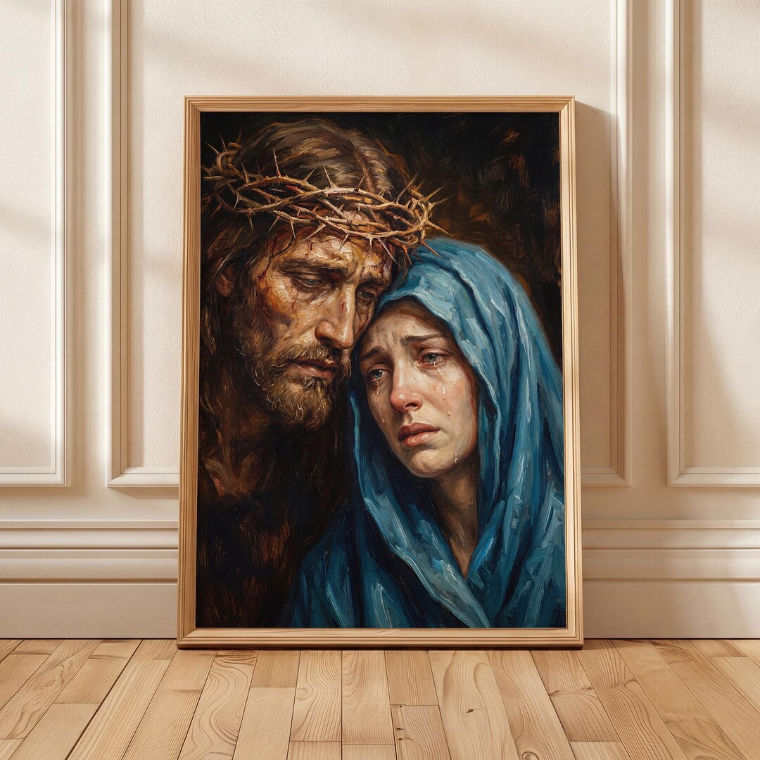 Goodbye Mother Christian Wall Art, Catholic Jesus and Mary Religious ...