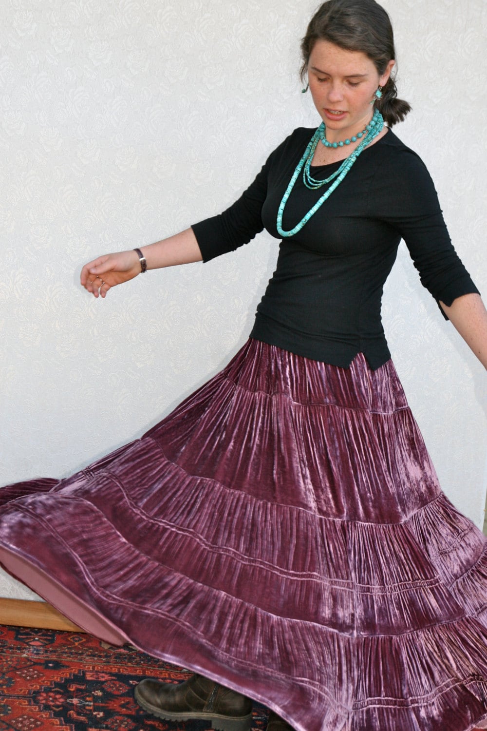 The Traditional Navajo Skirt…four Tiers, Pintucks, Silk Velvet, Lovely ...