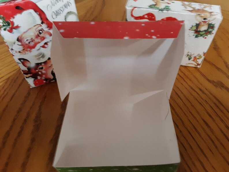 Retro Christmas Printable Treat Boxes Digital Download JPEG - Etsy