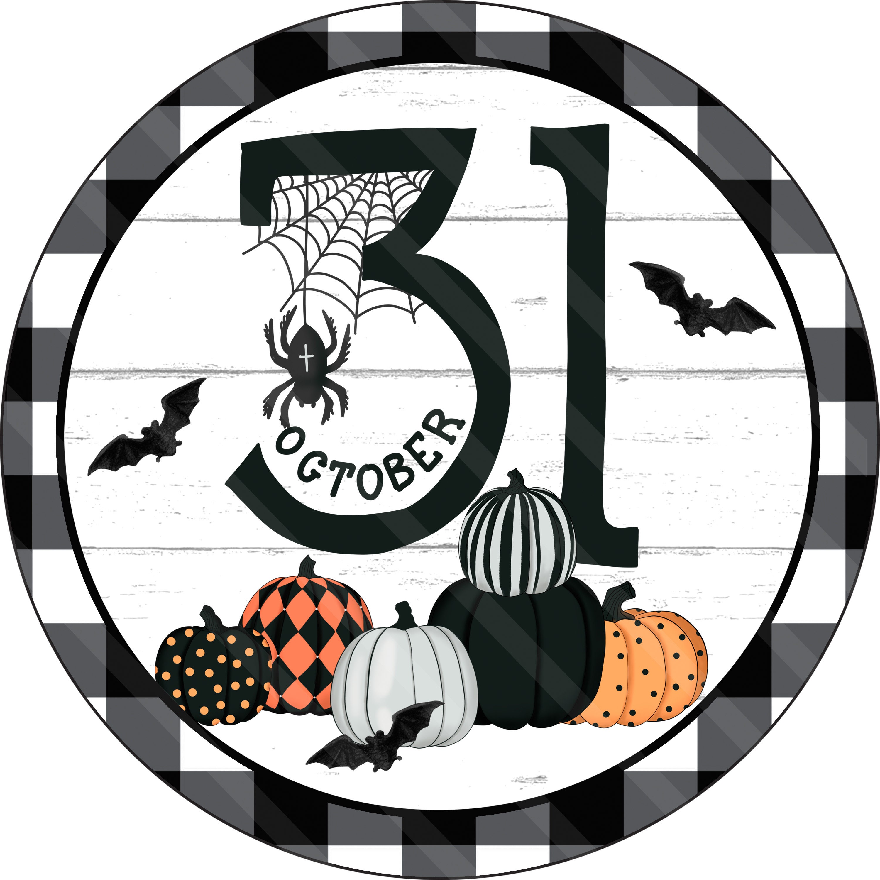Halloween Sign Printable Sublimation Graphic October 31 Black - Etsy