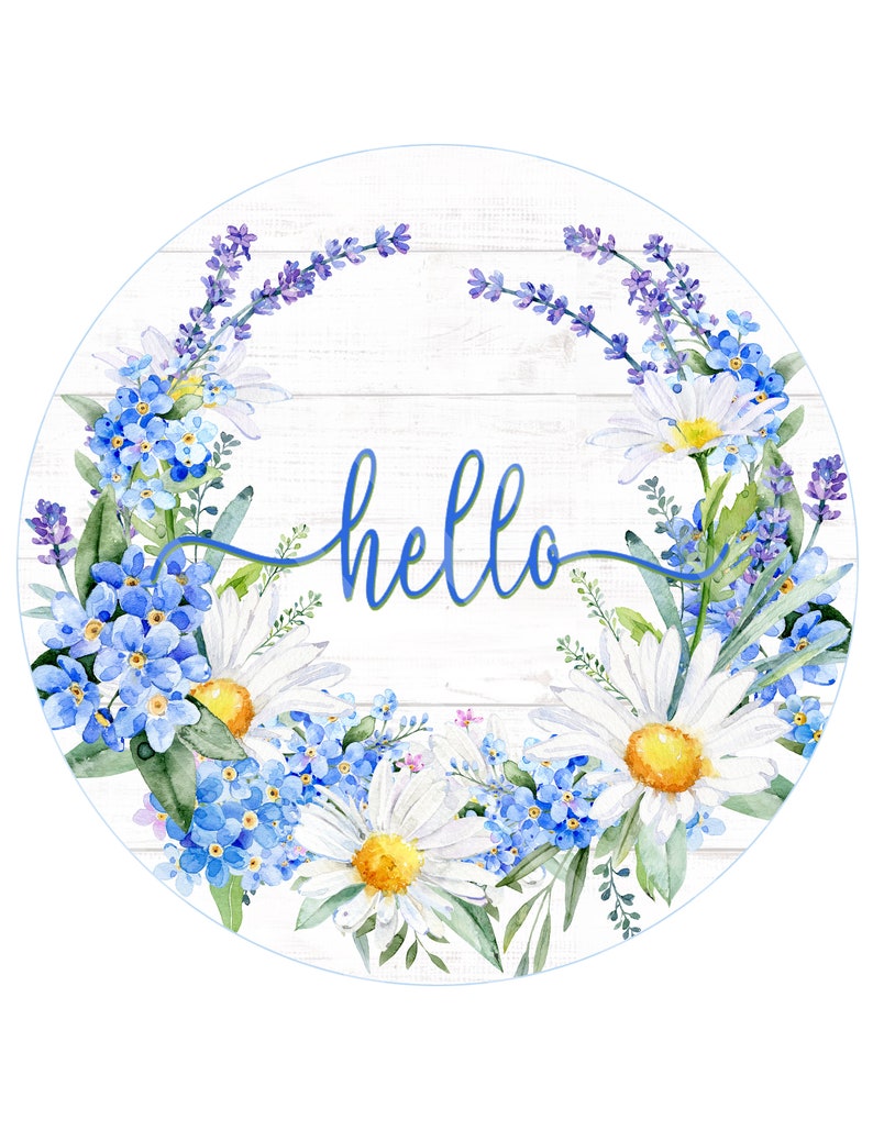 Spring Printable Sublimation Graphic Daisies Lavender | Etsy