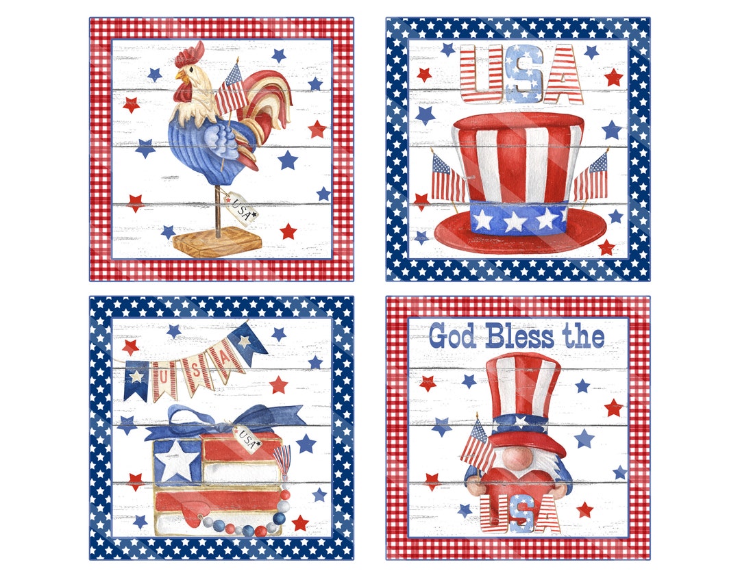 Americana Patriotic Printables Mini Signs 4 Styles 6 - Etsy