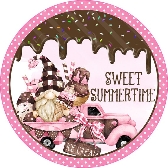 Summer Printable Sublimation Graphic Chocolate Pink Ice - Etsy