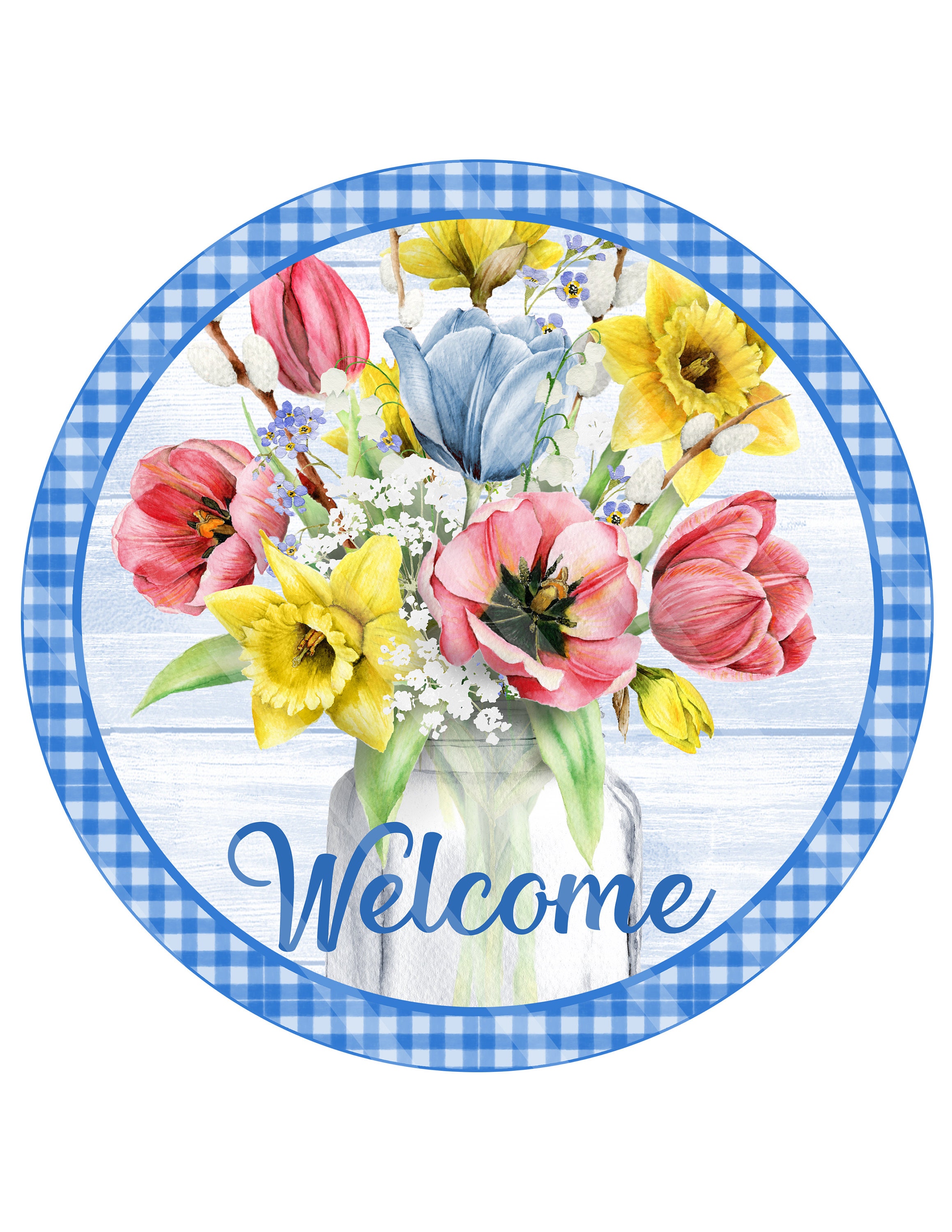 Spring Printable Sublimation Graphic Spring Flowers Canning - Etsy