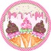Summer Printable, Sublimation Graphic, Chocolate Pink Ice Cream Cones ...