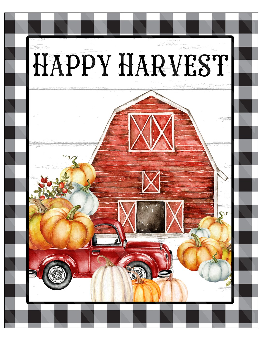 Fall Sign Printable Sublimation Graphic, Wall Art, Pumpkins Old Barn ...