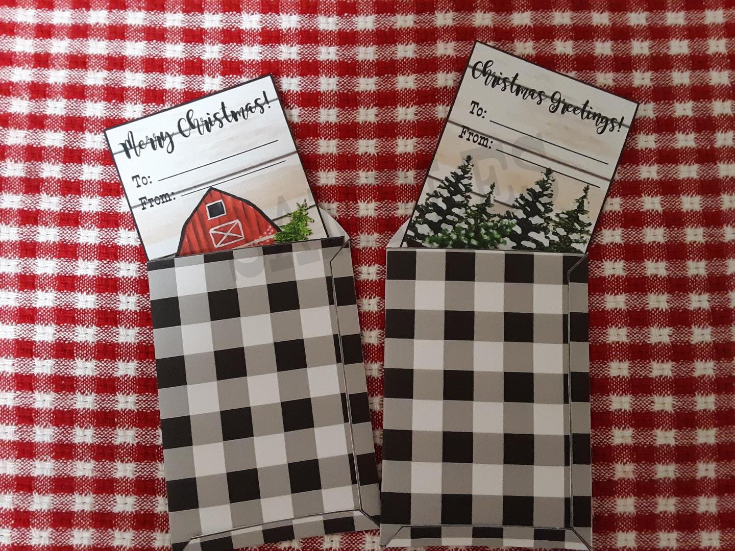 Christmas Gift Card Money Envelopes & Tags Printable JPEG - Etsy