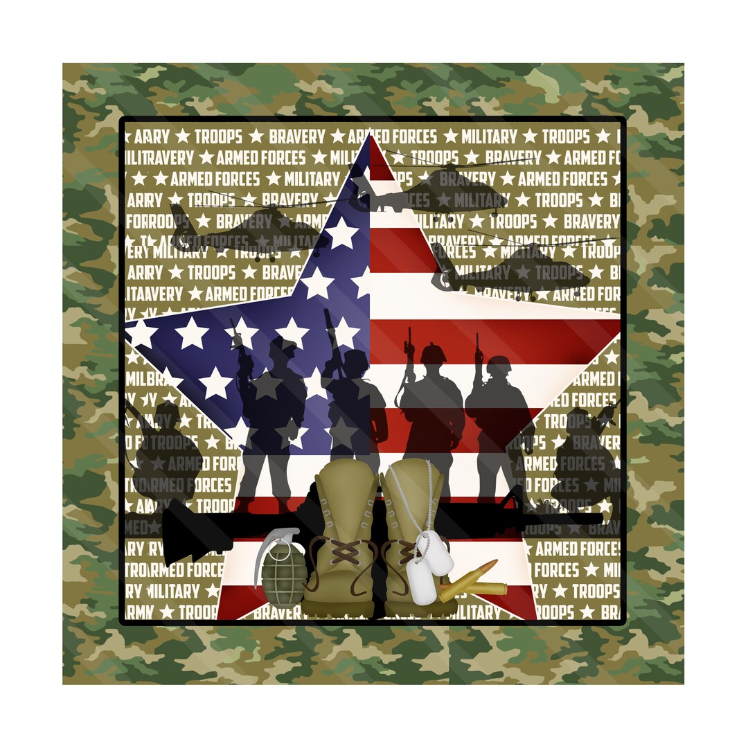 Patriotic Armed Forces Sign Printable Sublimation Graphic - Etsy Australia