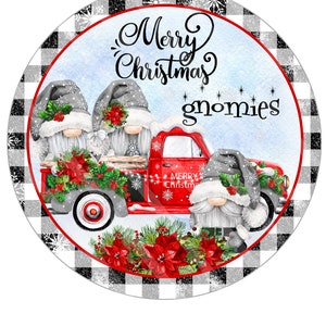 Christmas Gnomes Printable Sublimation, Merry Christmas Gnomies, for ...