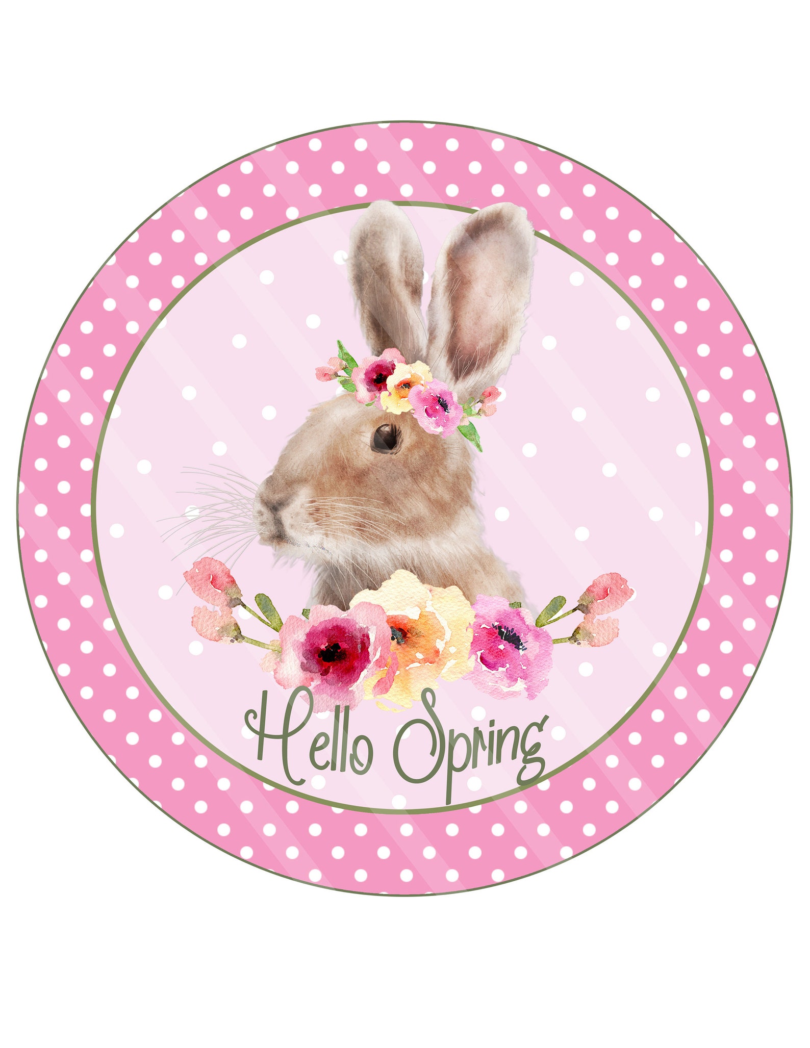 Spring Easter Printable Sublimation Graphic Brown Bunny - Etsy