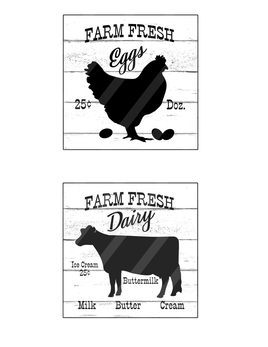 Farmhouse Printables Mini Signs Farm Fresh 4 Styles 2 - Etsy