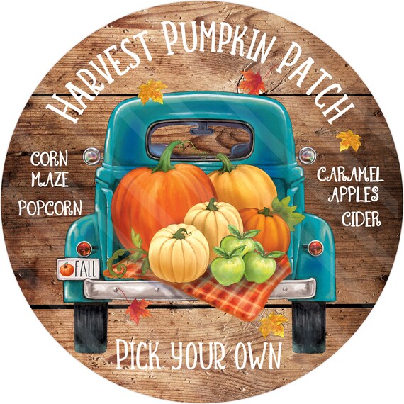 Fall Sign Printable Sublimation Round Graphic Vintage Teal - Etsy