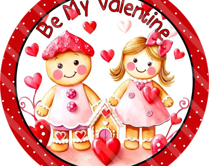 Valentine Gingerbread Printables, Be My Valentine, Friends, for ...