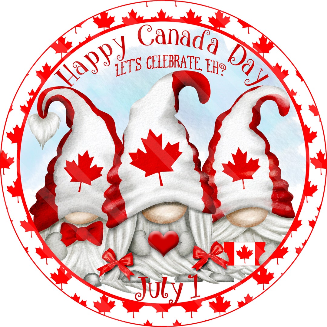 Canada Day Sign Printable Sublimation Graphic Round - Etsy UK