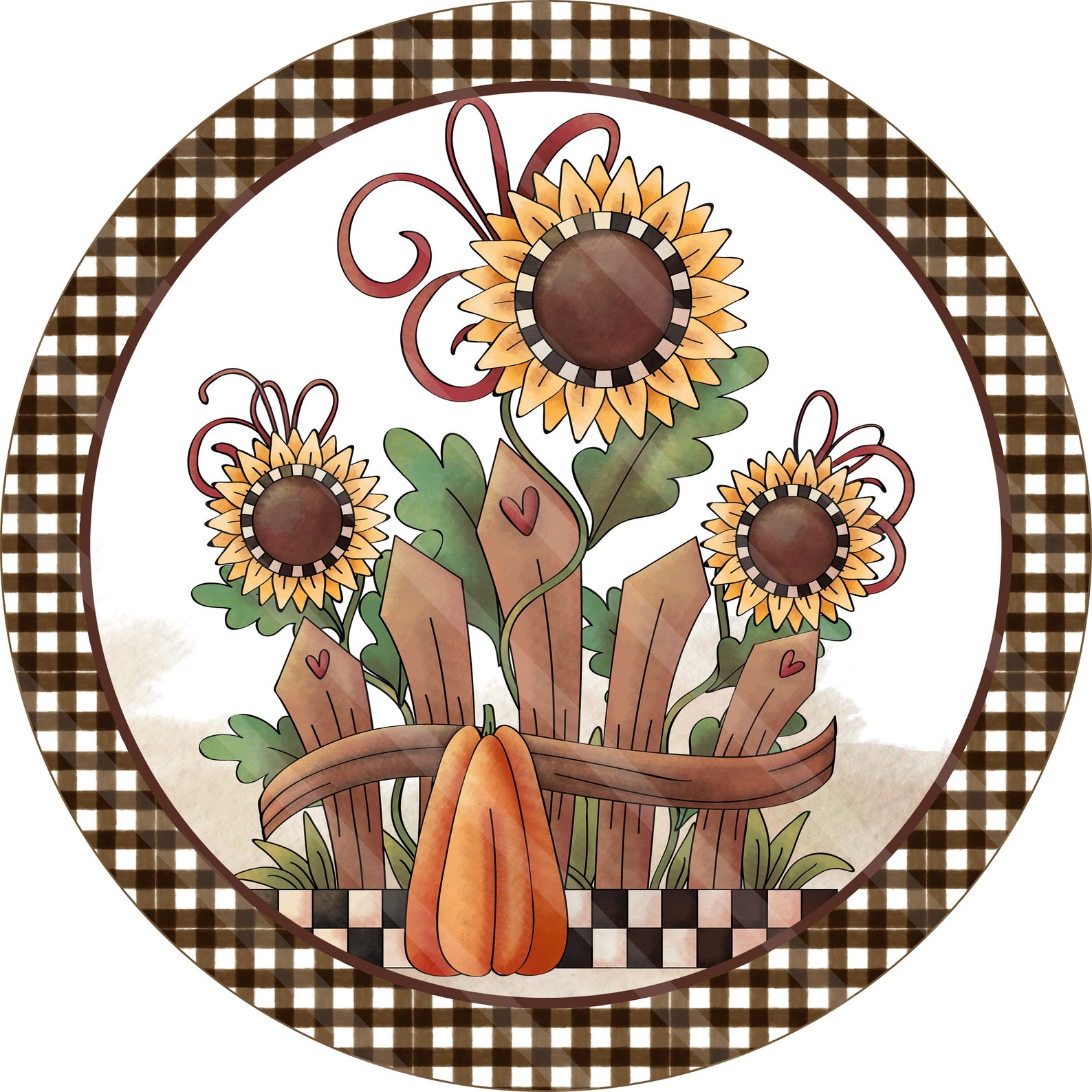 Fall Printable Sublimation Graphic Autumn Prim Sunflowers | Etsy