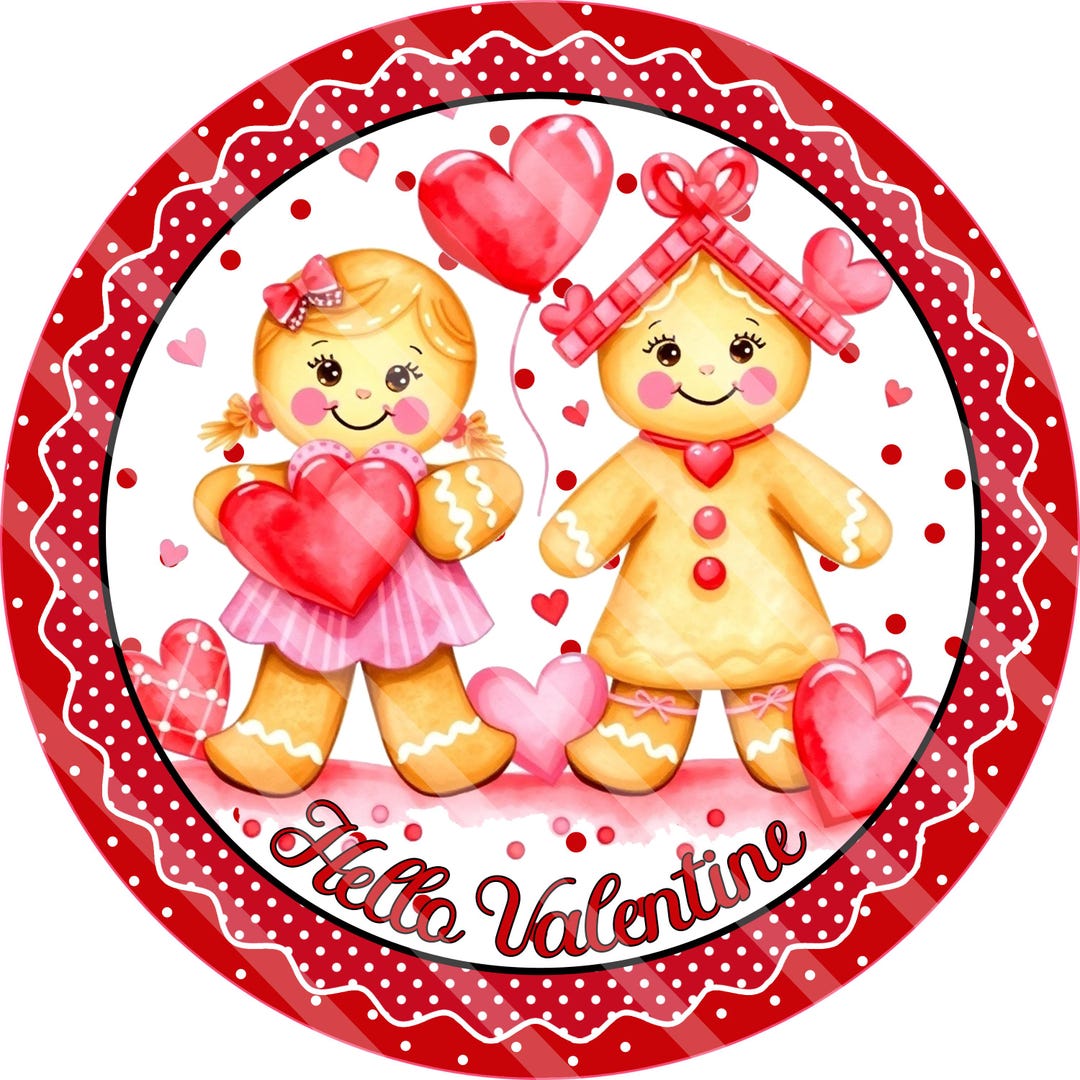 Valentine Gingerbread Printables, Valentine Friends, for Sublimation ...