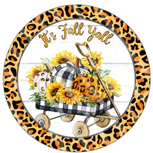 Fall Sign Printable Wall Art, Sublimation Graphic, Buffalo Plaid Wagon ...