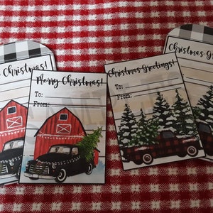 Christmas Gift Card Money Envelopes & Tags, Printable, JPEG Files ...