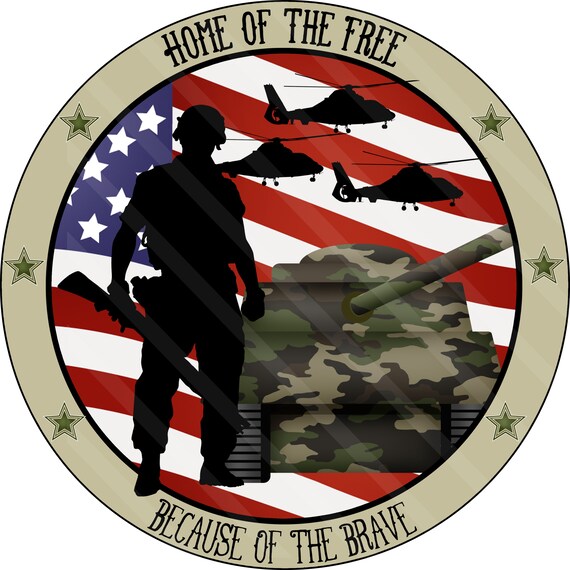 Patriotic Armed Forces Sign Printable Sublimation Graphic - Etsy