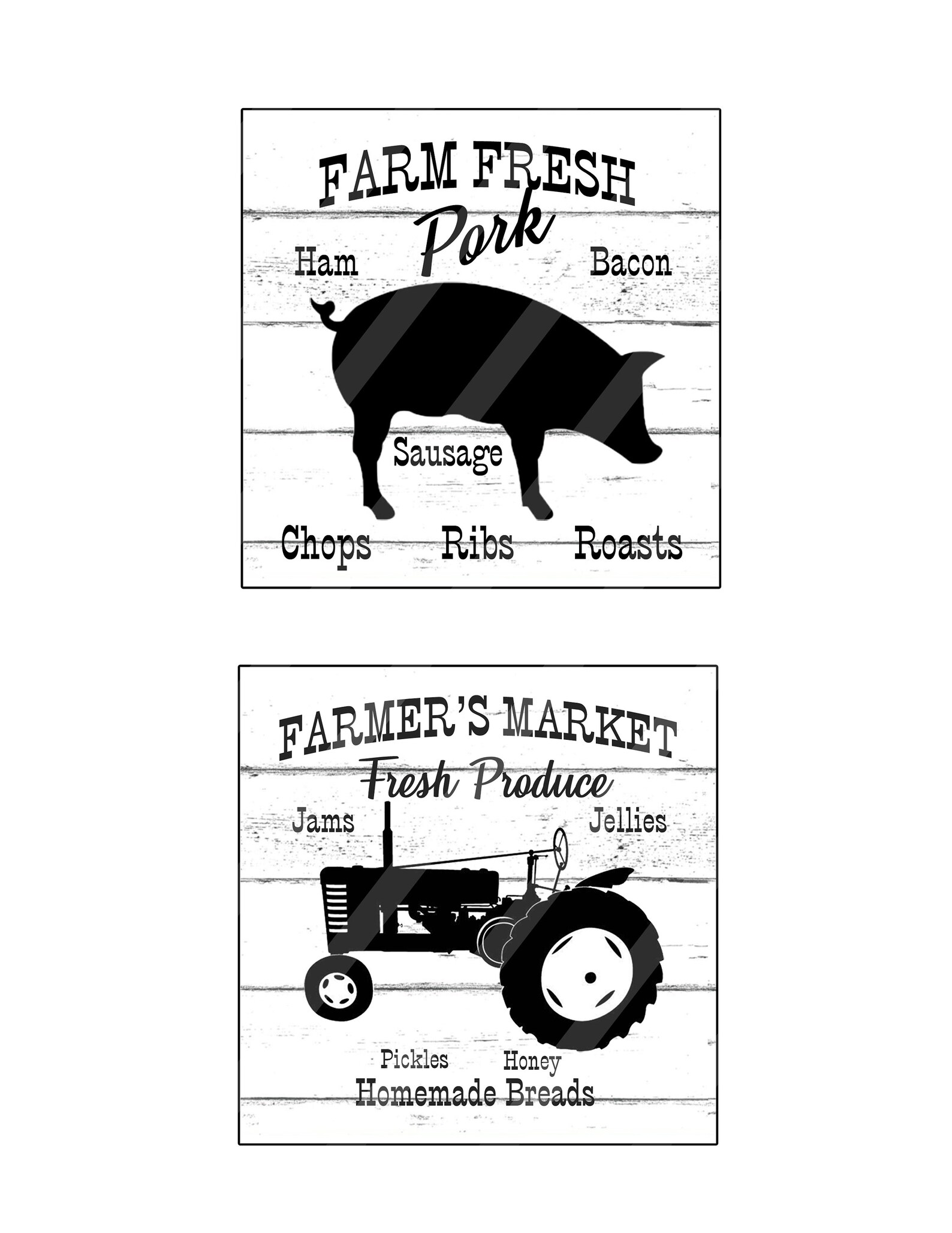 Farmhouse Printables Mini Signs Farm Fresh 4 Styles 2 | Etsy