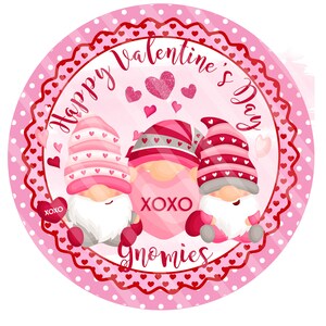 Valentine Gnomes Printable, Digital Download, Happy Valentine's Day ...