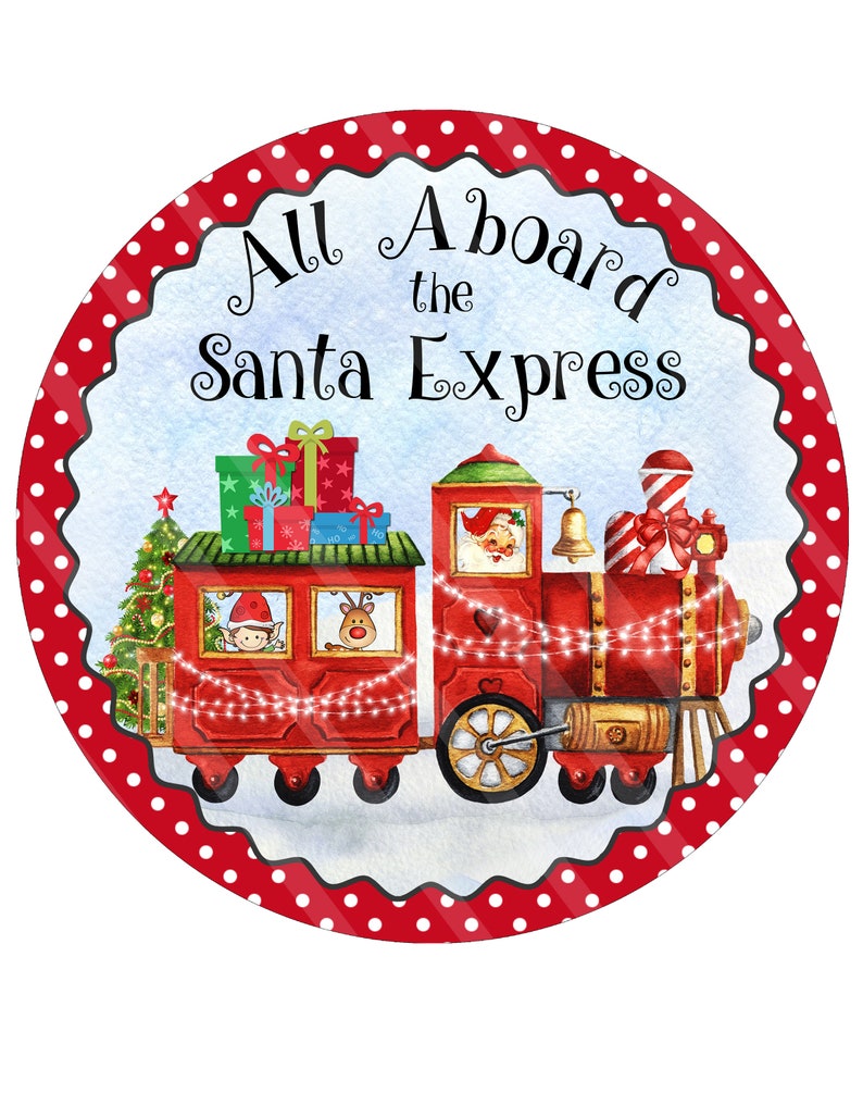 Christmas Printable Door Sign Sublimation Graphic Santa | Etsy