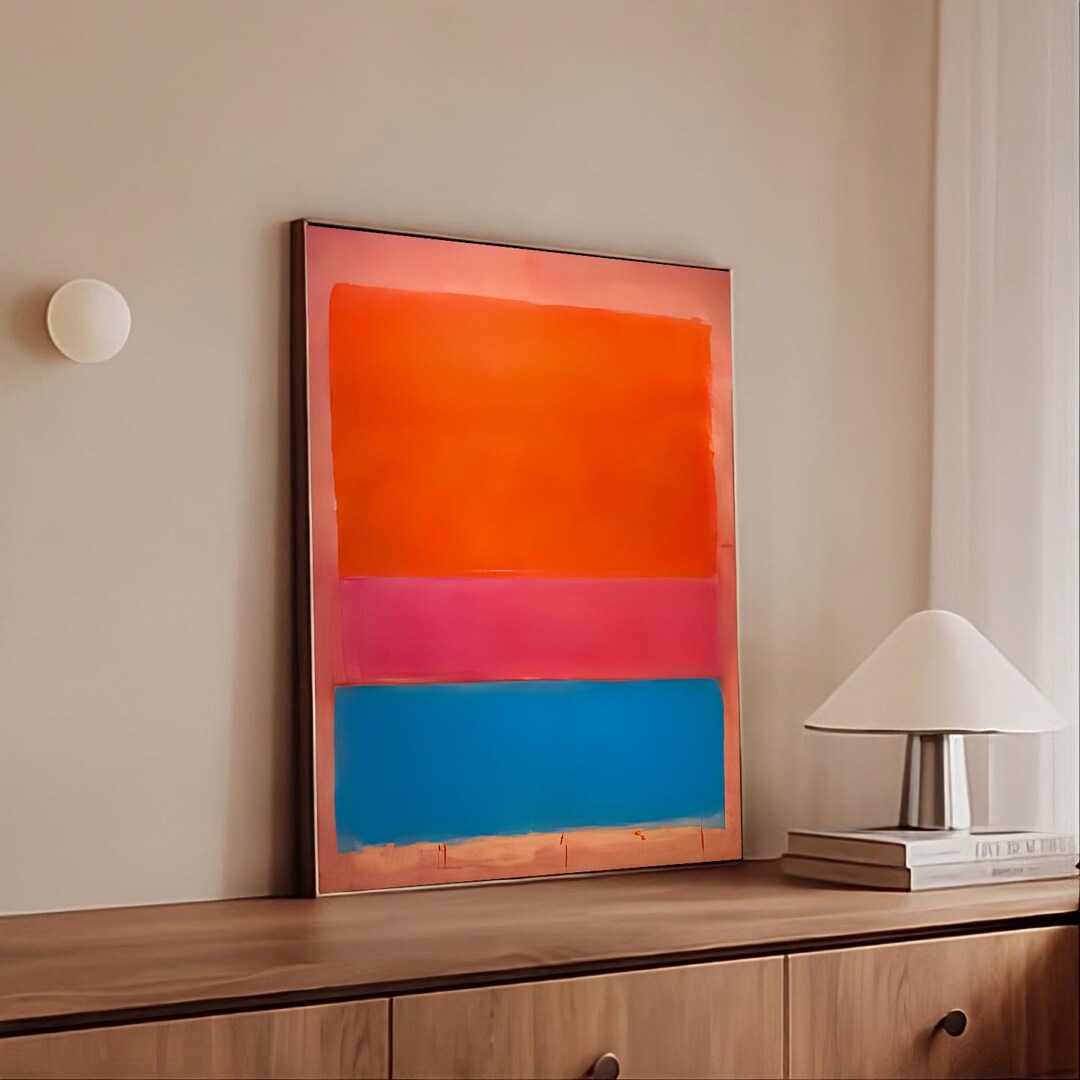 Mark Rothko Royal Red Blue Canvas Art, Color Field Abstract Painting ...