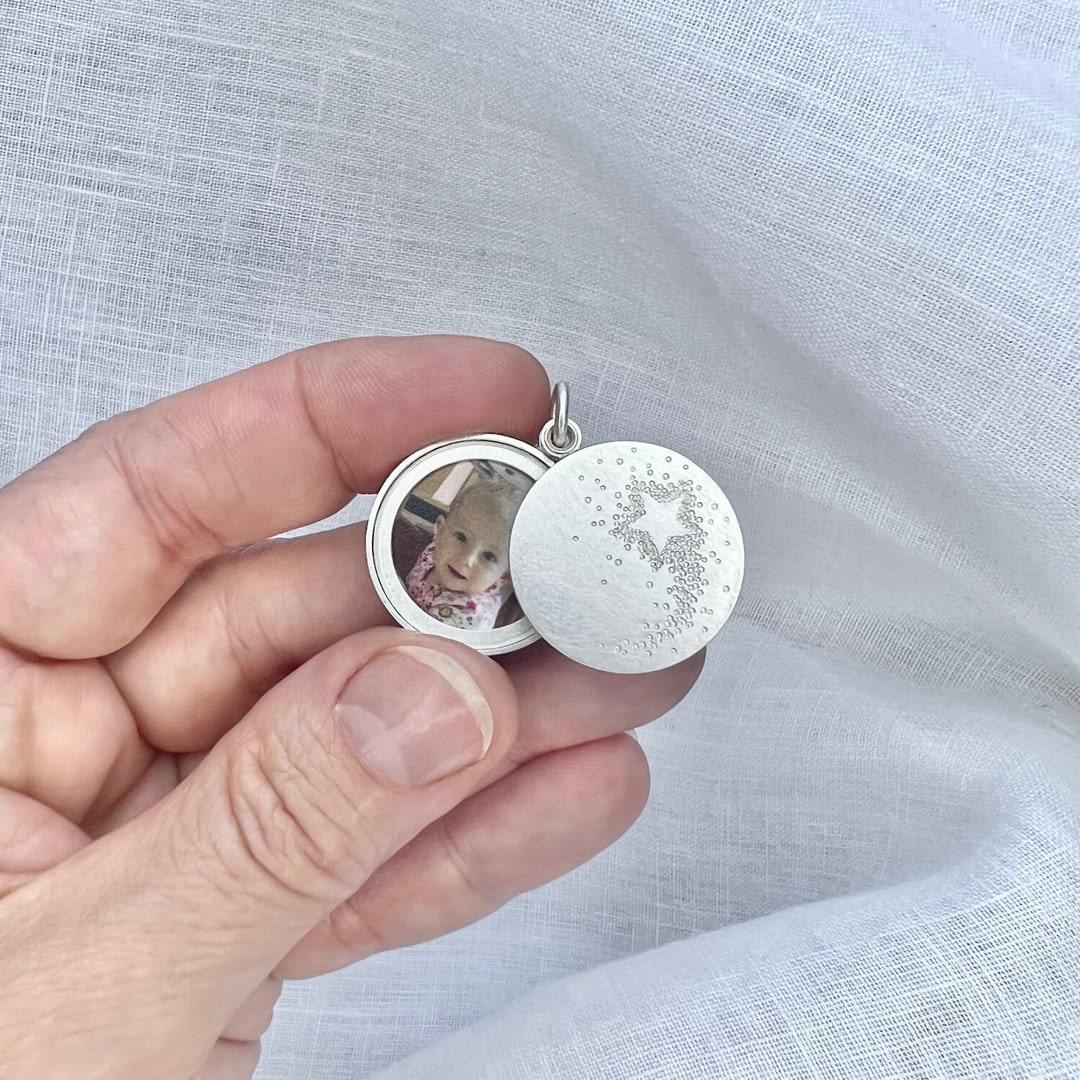 Shooting Star Locket for Two Photos in Sterling Silver - Etsy