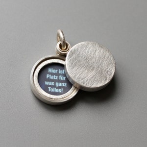 Minimalist Modern Locket for Two Small Photos Made From Textured ...