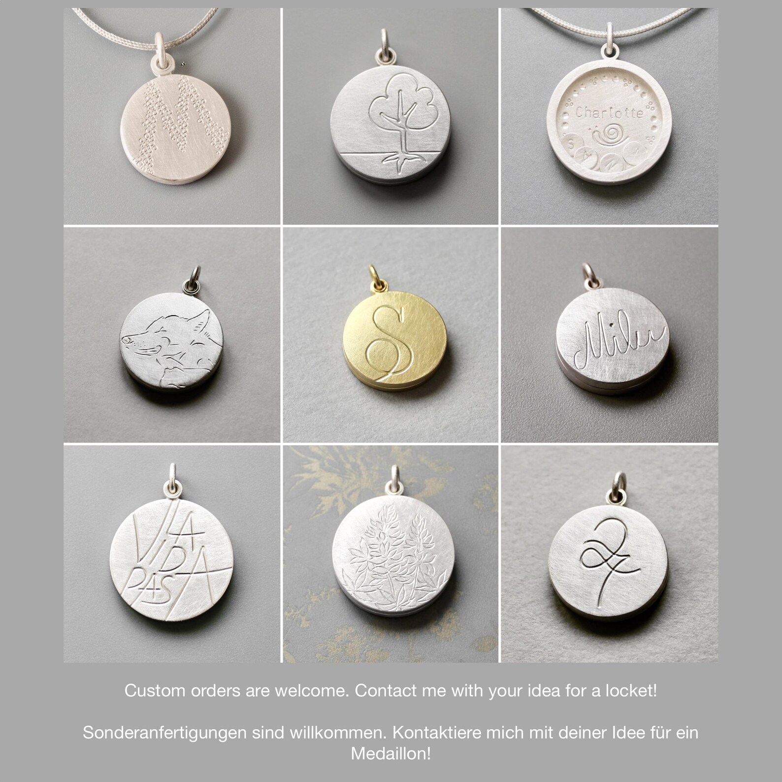 Elegant Dandelion Locket for One Photo in Sterling Silver - Etsy