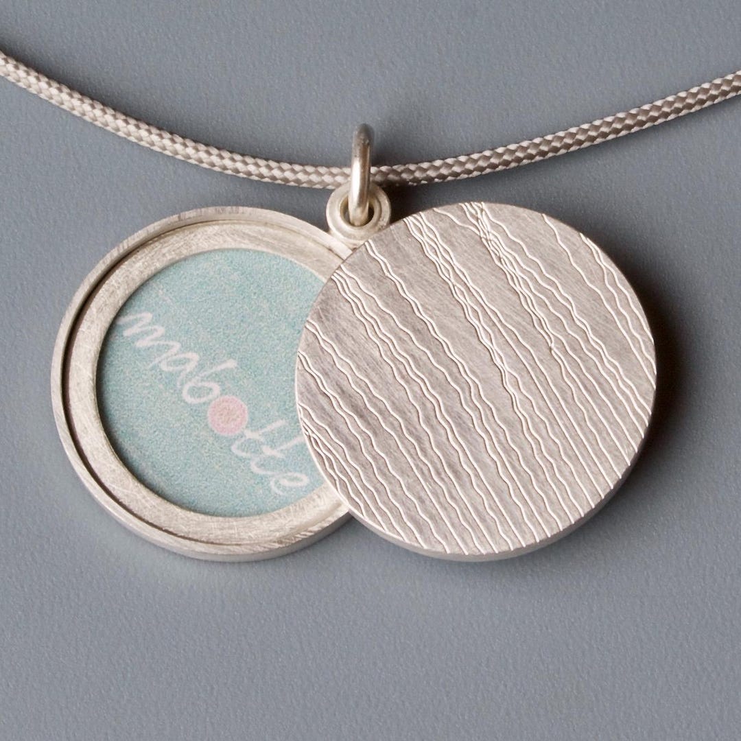 Unique and Stylish Locket for Two Pictures in Sterling Silver - Etsy