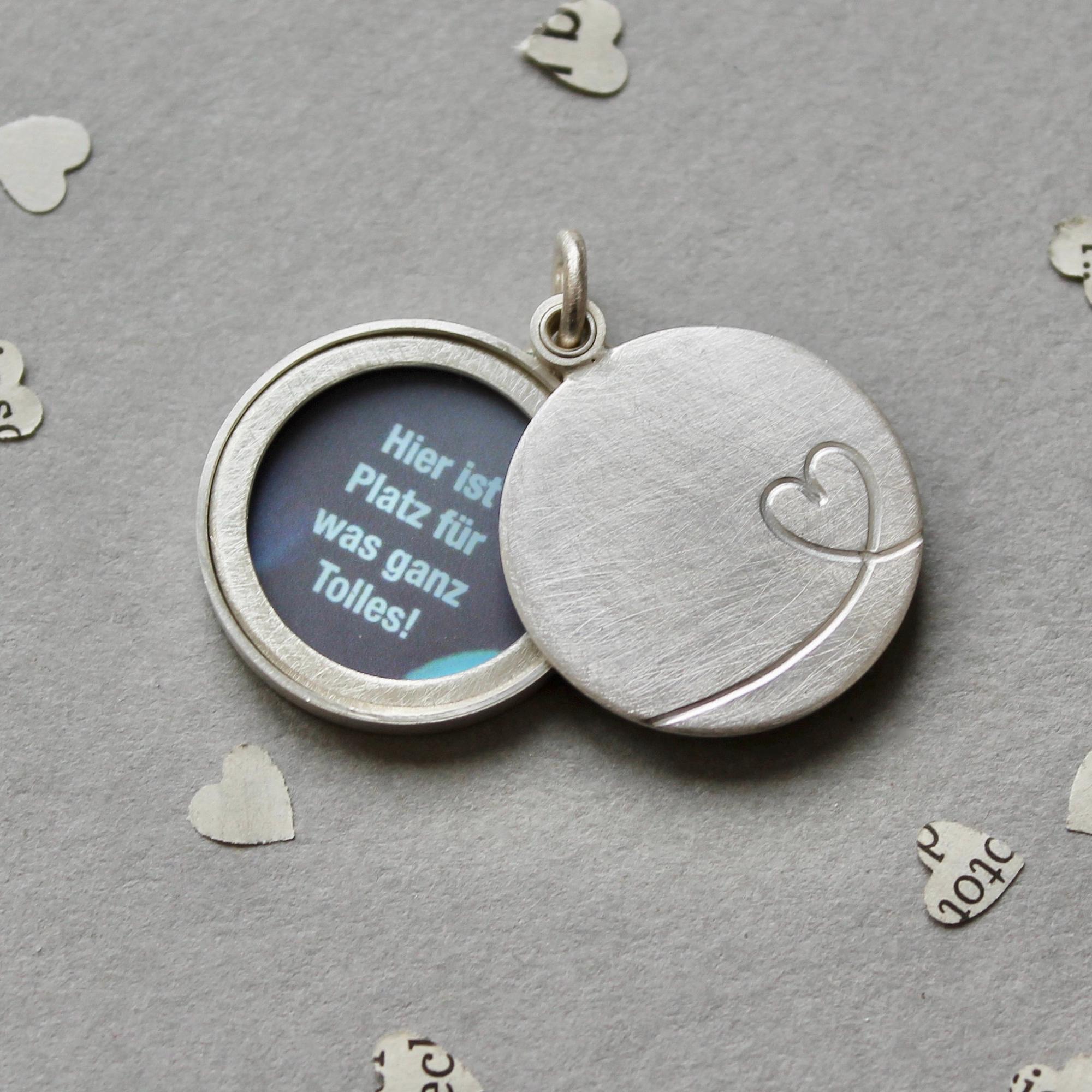 Modern Love Locket for One Picture in Sterling Silver - Etsy