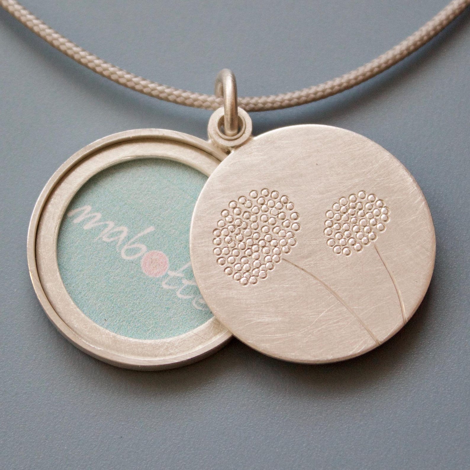 Elegant Dandelion Locket for One Photo in Sterling Silver - Etsy